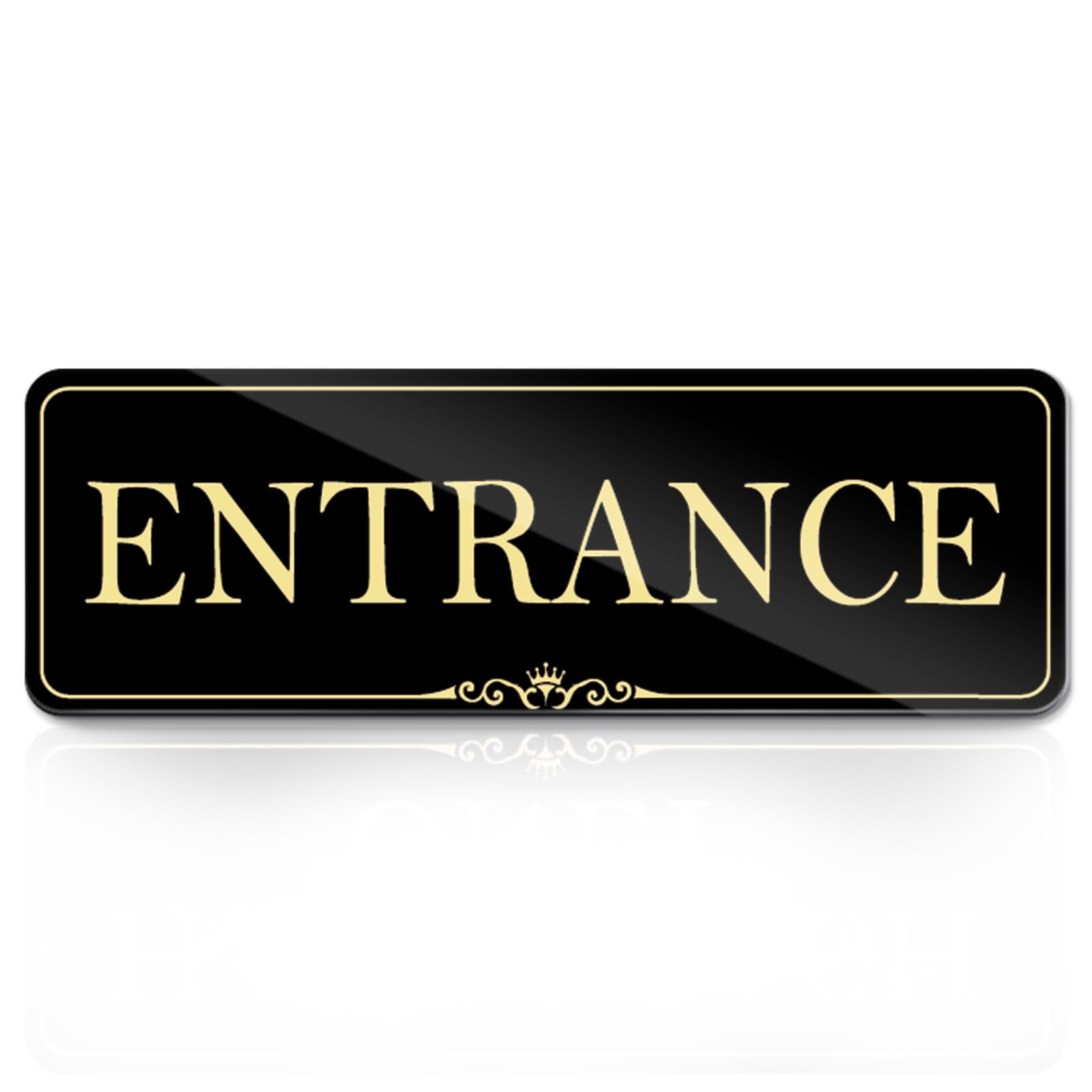 Amazon.com : 9x3 Inch Entrance Sign Acrylic Self-stick Door Wall ...
