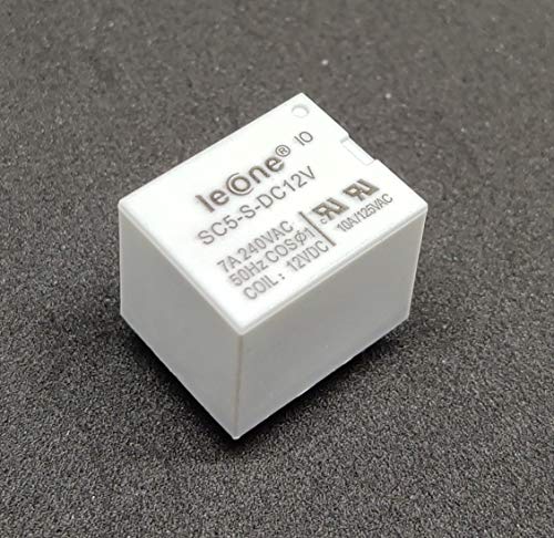 Buy INVENTO 2pcs 12V DC Relay 5 Pin 12V 7A Current Sugar Cube PCB Mount ...