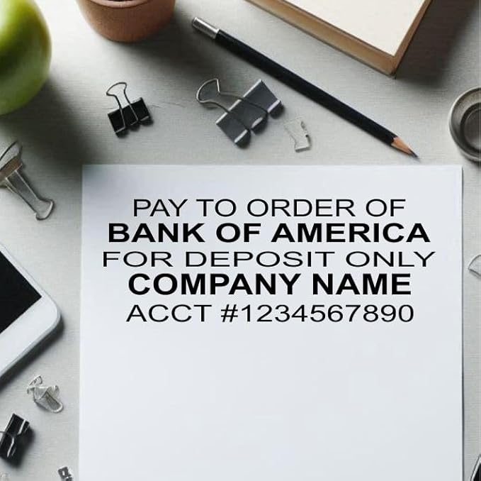 Amazon.com : for Deposit Only Custom Stamp - Custom Stamps for Checks ...