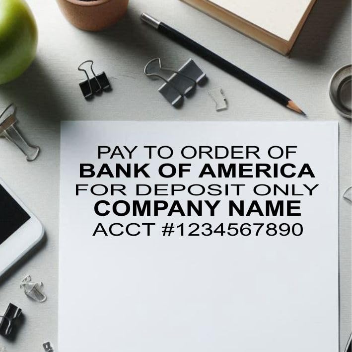 Amazon.com : for Deposit Only Custom Stamp - Custom Stamps for Checks ...