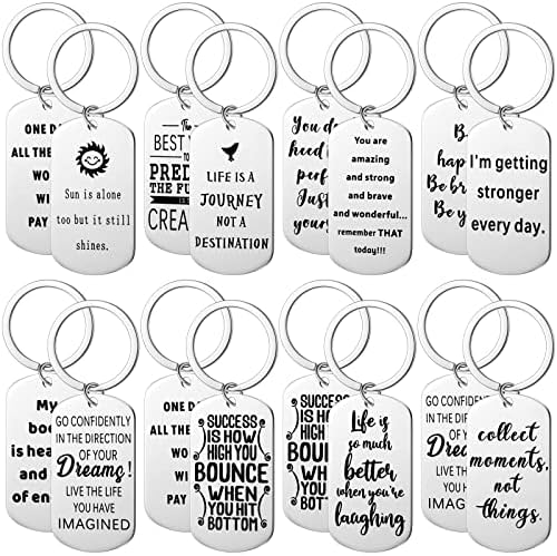 Amazon.com: (12-pack) Inspirational Quote Keychains - Dream, Achieve ...