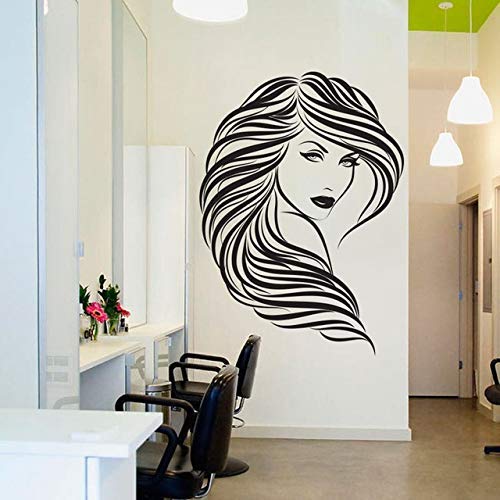 Buy ARWY Beauty Salon Removable Vinyl Wall Stickers Home Decor Hair ...