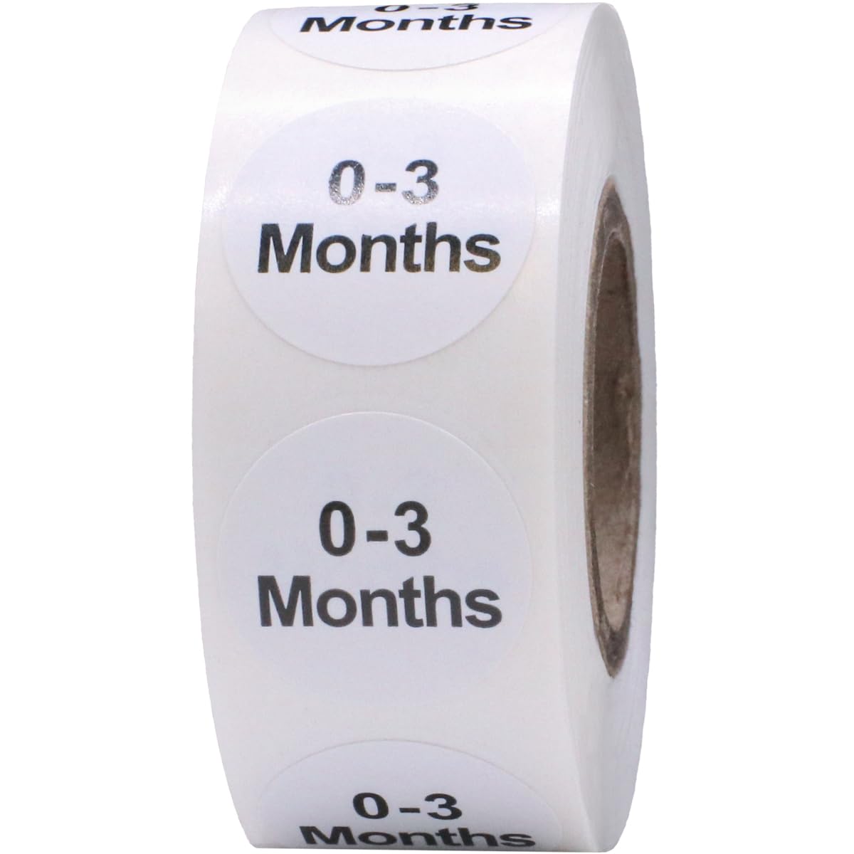 Amazon.com : White Circle 0-3 Months Clothing Size Stickers for Retail ...