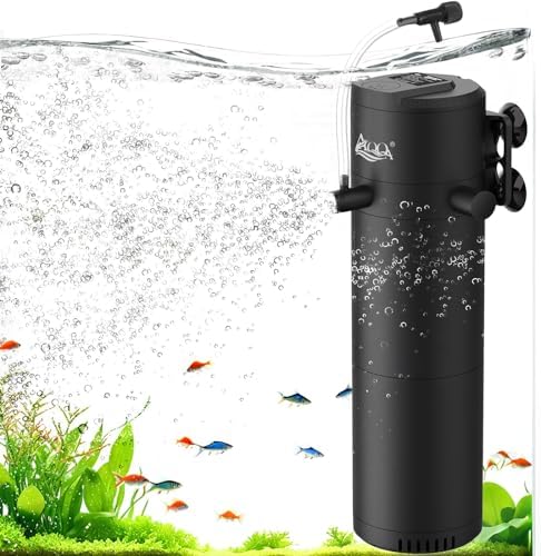 NO.17 Submersible Aquarium Internal Filter 12W, Adjustable Fish Tank ...