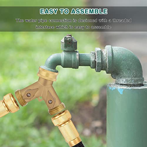 Moendergo Garden Hose Splitter, Faucet Connectors, 2 Way Y-Splitter ...