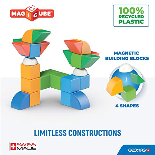 Geomag - Magicube 1+ Shapes - Blocchi Magnetici per Bambini - 4 Colori ...
