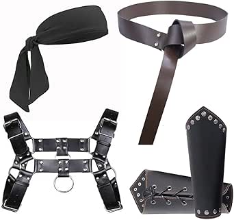 Amazon.com: SUMGOGO Medieval Knight Belt Shawl Armor Men Renaissance ...