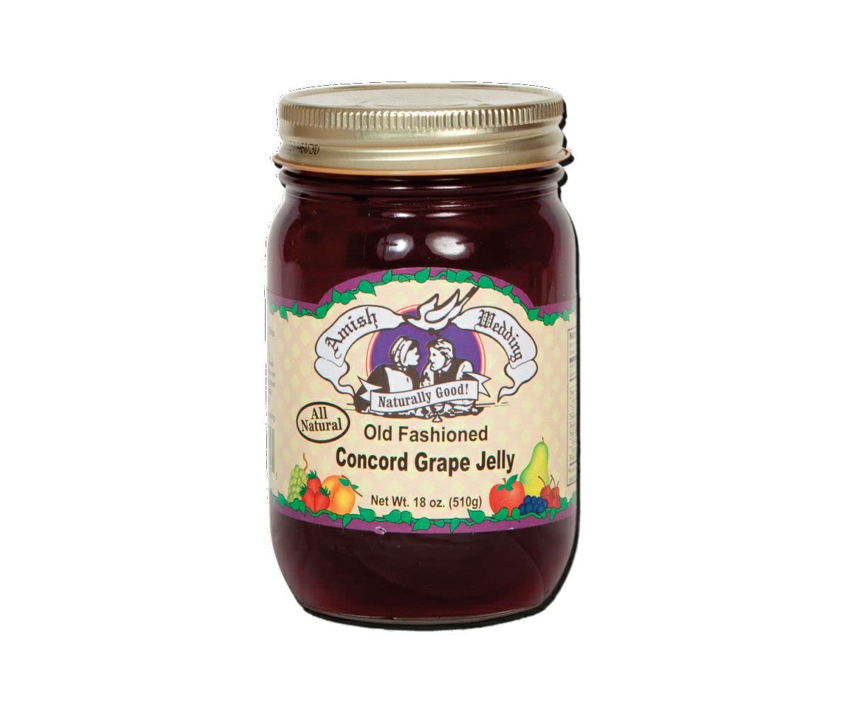 Amazon.com: Amish Wedding Concord Grape Jelly 18oz (Pack of 2) : Grocery & Gourmet Food