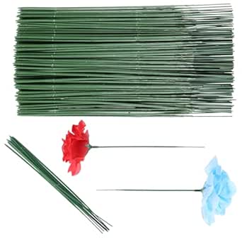Amazon.com: Jeffdad 100 Pcs Floral Stem Wire, Artificial Flower Rod ...