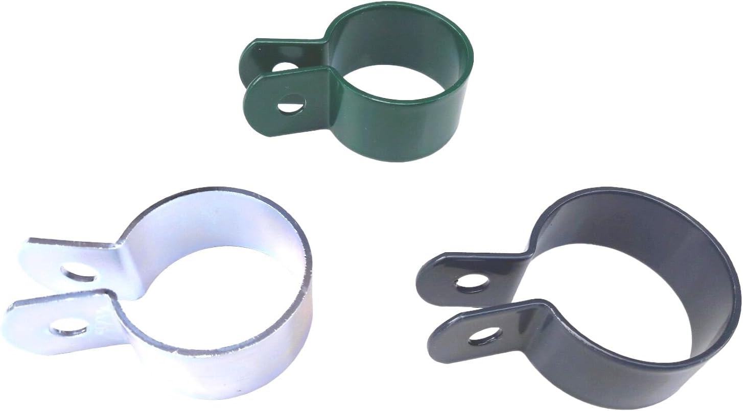 DOJA INDUSTRIAL | Pfosten Zaun Schelle | 42 mm | PACK 10 | Zaunstrebe ...