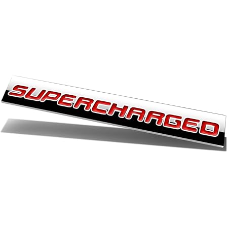 Amazon.com: 2X Metal Supercharged Logo Car Emblem Premium Auto Badge ...