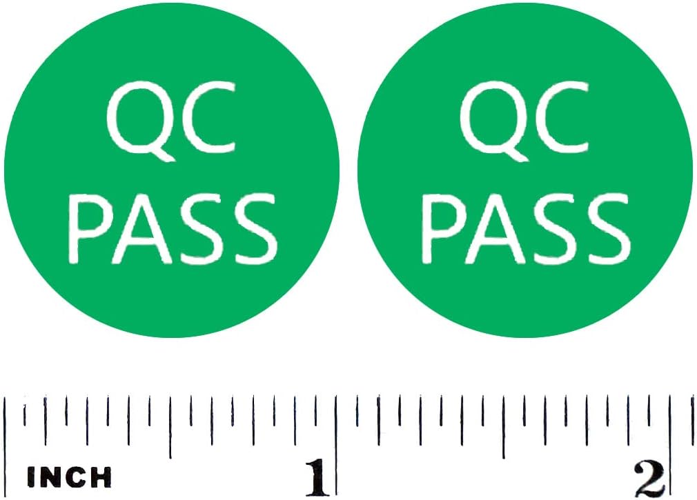 Amazon.com : 250 Green QC Passed Stickers 1” Round Shape Adhesive ...
