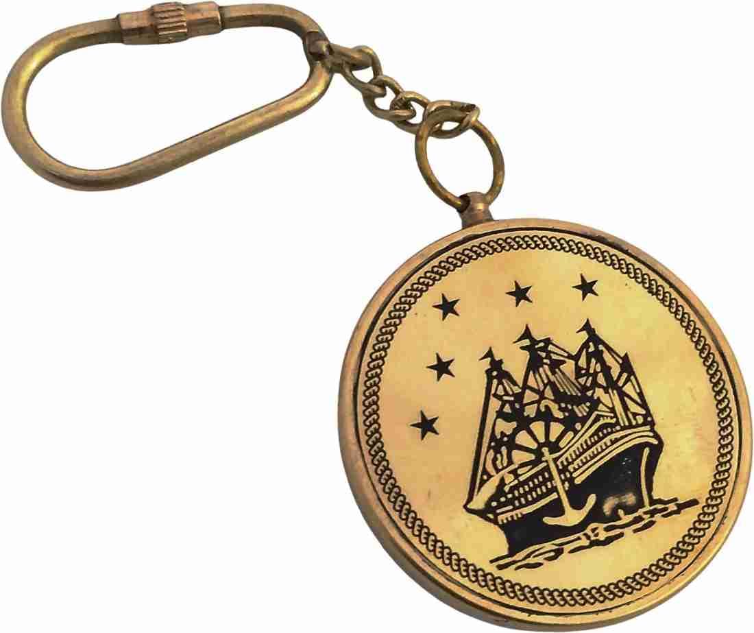 SA ENTERPRISES Brass Vintage 100 Years Calendar Keychain With Royal ...