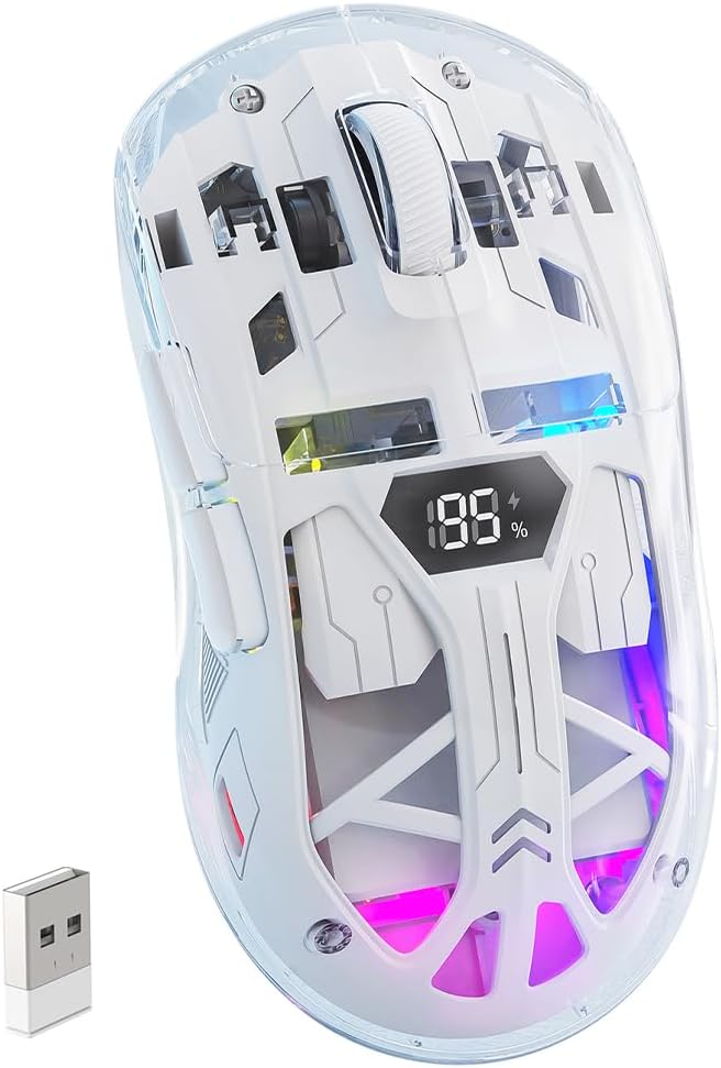 Free wolf X13 Mouse Inalámbrico Gamer, Ratón Inalámbrico Recargable Luz ...