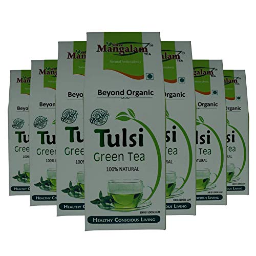 Shree Mangalam Tulsi Green Tea 100gm | Pack of 7 | 13% Off : Amazon.in ...