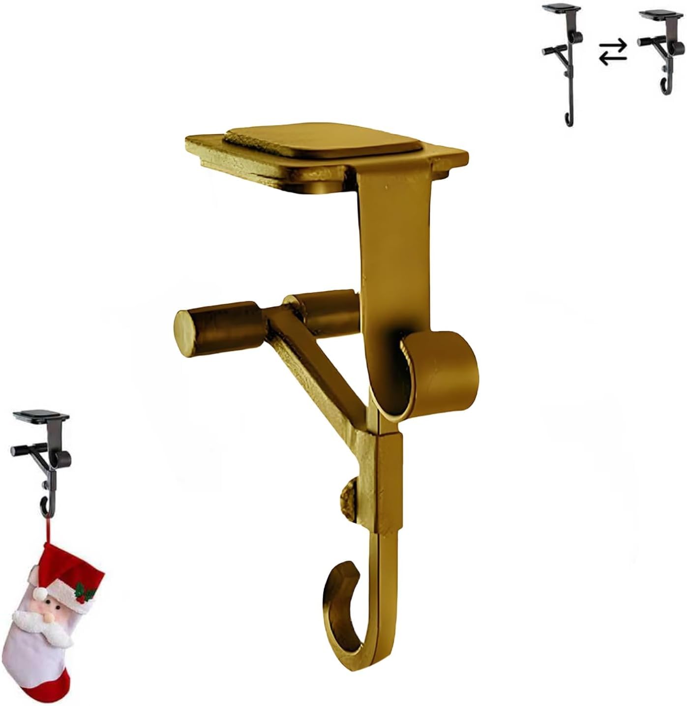 Amazon.com: No-Drill Stocking and Garland Hanger for Mantle Adjustable ...