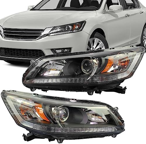 Amazon.com: GENRICS Headlight Assembly Replacement for Accord 2013 2014 ...
