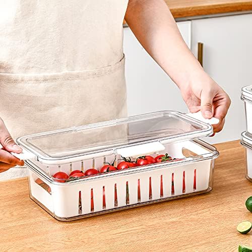 COZHYESS Fresh Food Storage Containers for Fridge, Vegetable Crisper ...