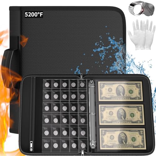 Amazon.com: 5200°F Fireproof Coin Collection Book with Handle, 300 ...