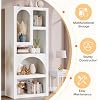 Amazon.com: Tribesigns 70" Tall Geometric Bookshelf, White Arched ...