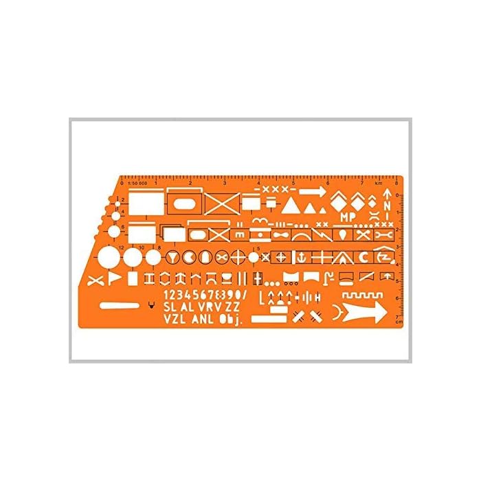 Buy Standard Graph Template Stencil with Military Marking Symbols for ...