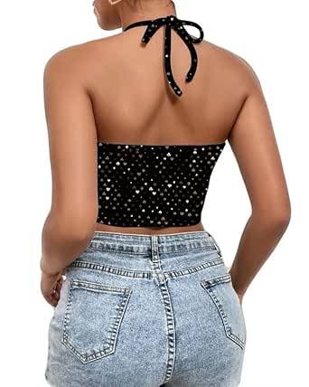 Buy Women's Dry Fit Floral Printed Flashy Stretchable Front Halter Tie ...