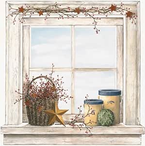 Amazon.com: Country Window With Basket Wall Mural : Tools & Home ...