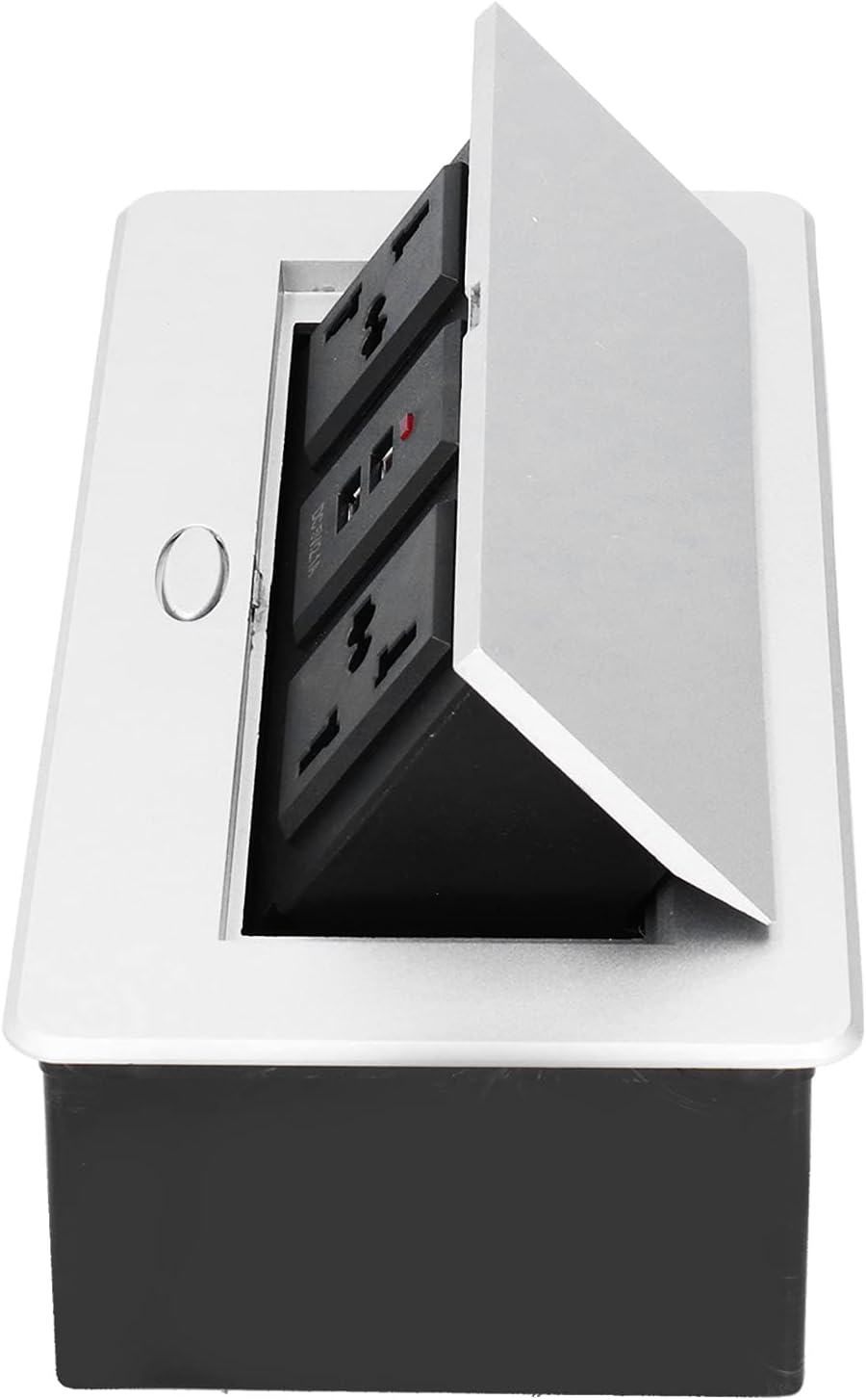 Desktop Pop Up Socket, Floor Outlet Box with 3 Hole& Dual USB Port ...