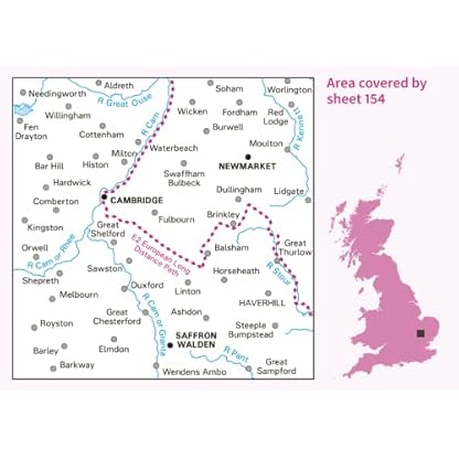 Cambridge & Newmarket Map | Saffron Walden | Ordnance Survey | OS ...