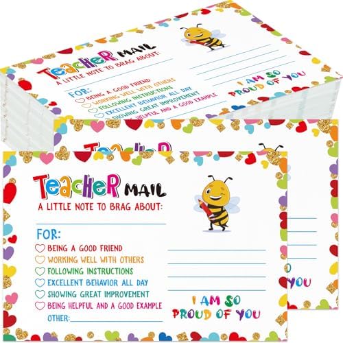 Amazon.com : FaCraft 50PCS Teacher Mail Notes to Parents - Good ...