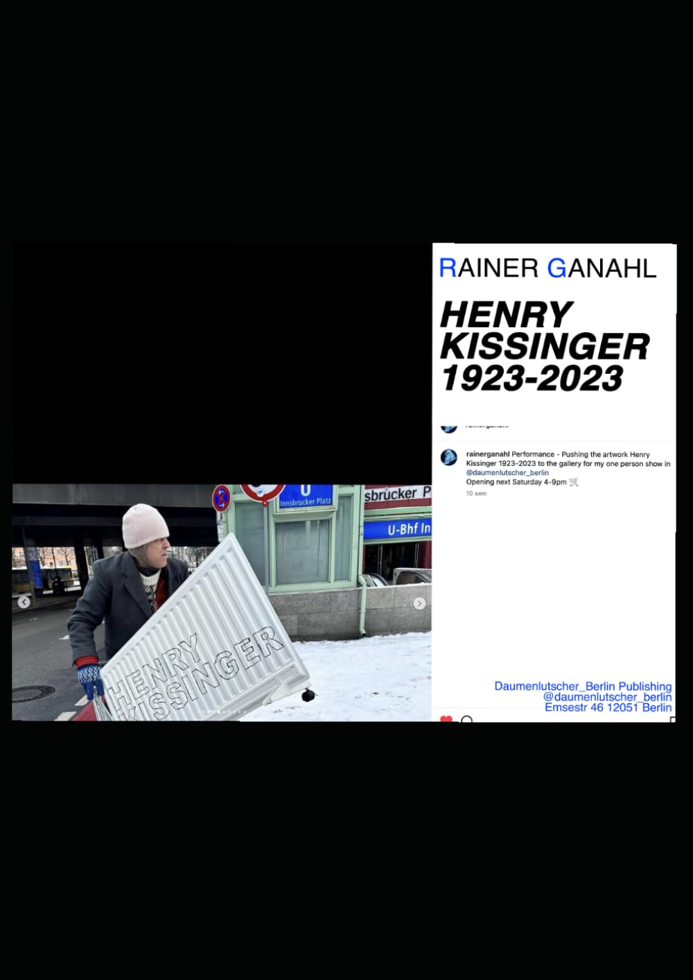 Buy RECENT ART by RAINER GANAHL - HENRY KISSINGER 1923 - 2023: HUNDRED ...