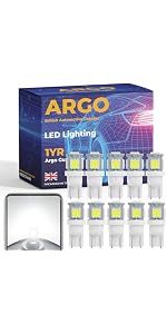 Argo 501 Led Bulbs 5 Smd Xenon Red Car Light Bulbs Car Interior Upgrade ...