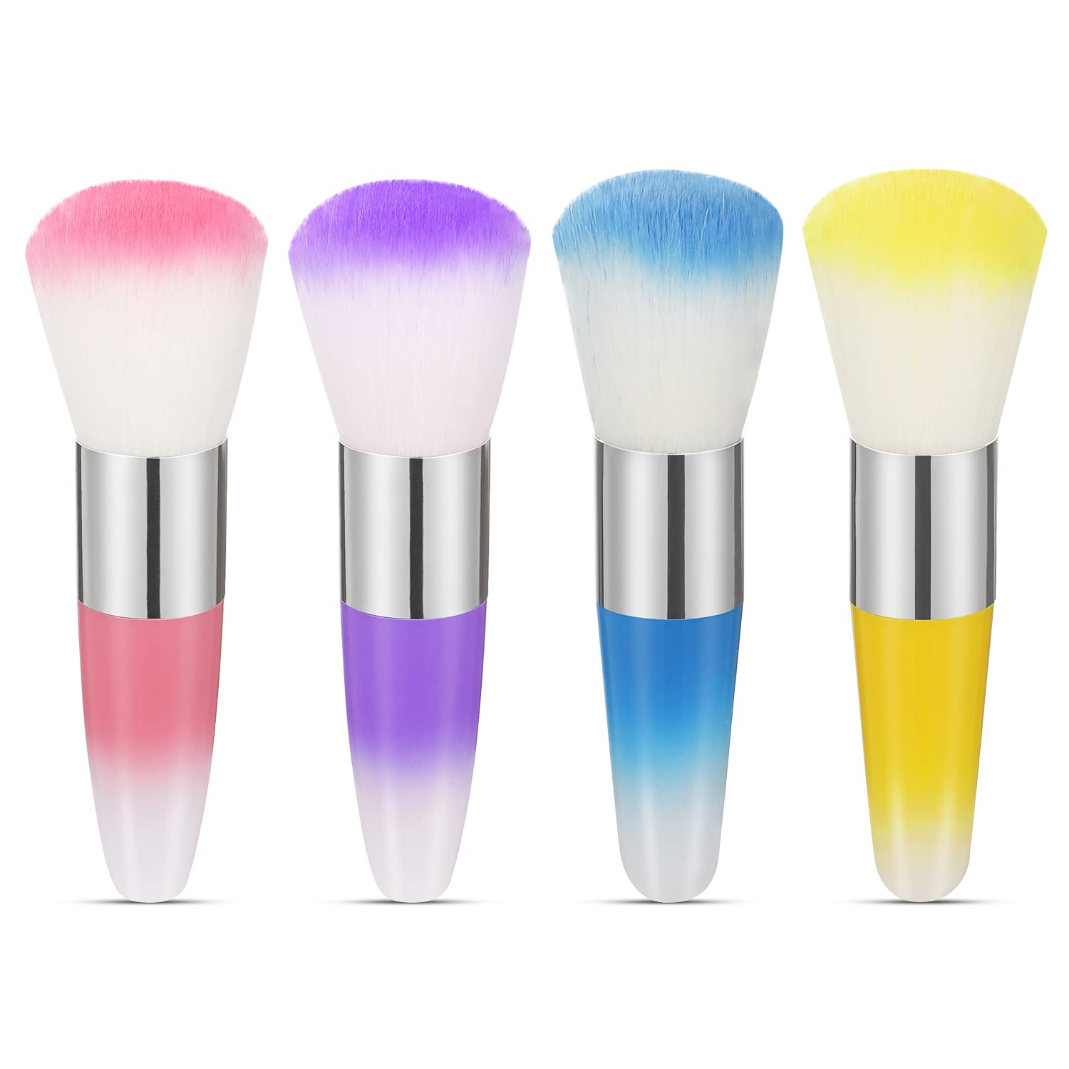 Amazon.com : TEOYALL 4 PCS Nail Dust Brushes Nail Art Powder Brushes ...