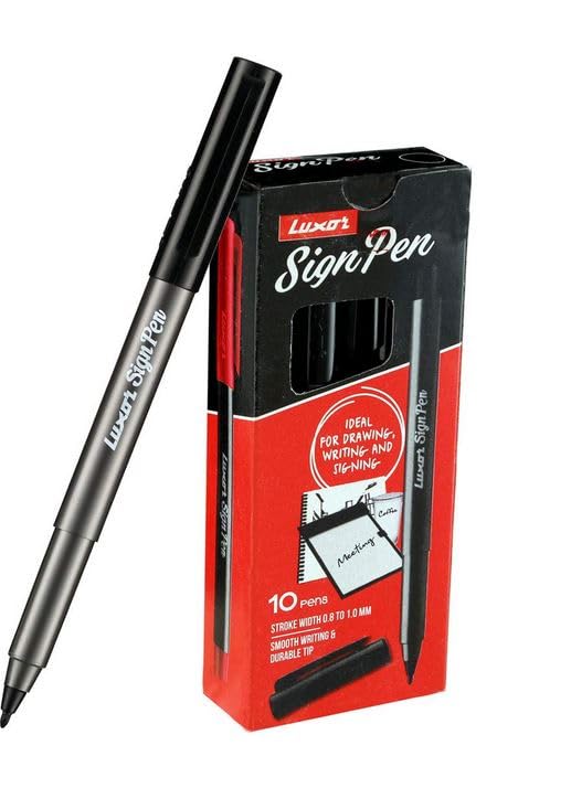 Sign Pen Black 921,Brand-Luxor (Pack of 10) : Amazon.in: Office Products