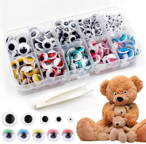 The Box 200pcs Googly Wobbly Wiggly Stick On Eyes Children Kid Craft ...