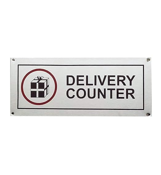 MK SIGN Delivery Counter Sign Boards Signages (5"X12") : Amazon.in ...