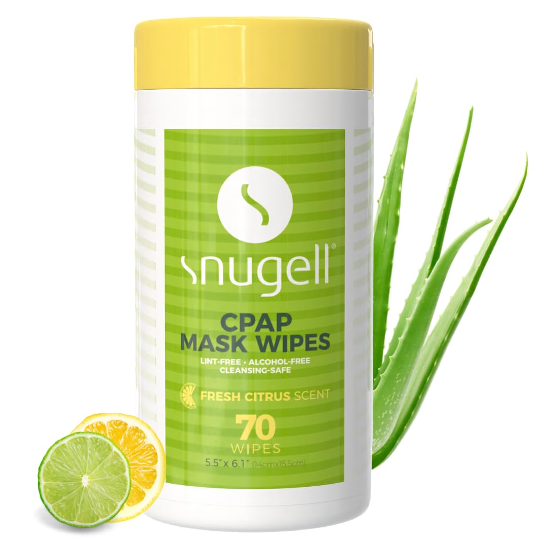 Amazon.com: Snugell Citrus-Scented CPAP Mask Wipes – 70 Count Canister ...
