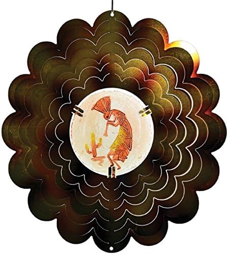 Amazon.com: 12 Inch Kokopelli Zephyr Spiral Wind Spinner with Poly ...