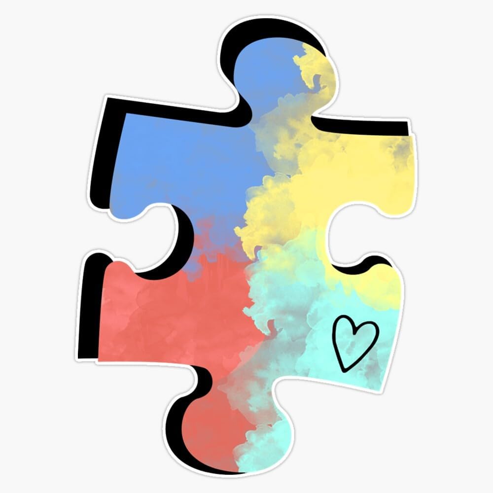 Amazon.com: Autism Puzzle Piece Sticker Vinyl Decal Car Laptop Wall ...