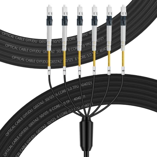 Amazon.com: FLYPROFiber- OS2 LC to LC Outdoor Fiber Optic Cable 6 Core ...