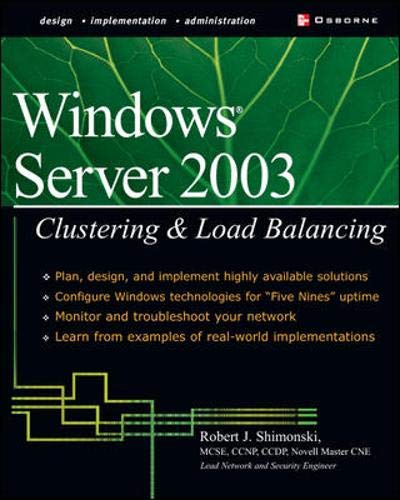 Buy Windows Server 2003 Clustering & Load Balancing Book Online at Low ...