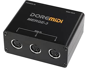 DOREMiDi MIDI Merge-3 Entrada MIDI 2 Salida MIDI Compatible con ...