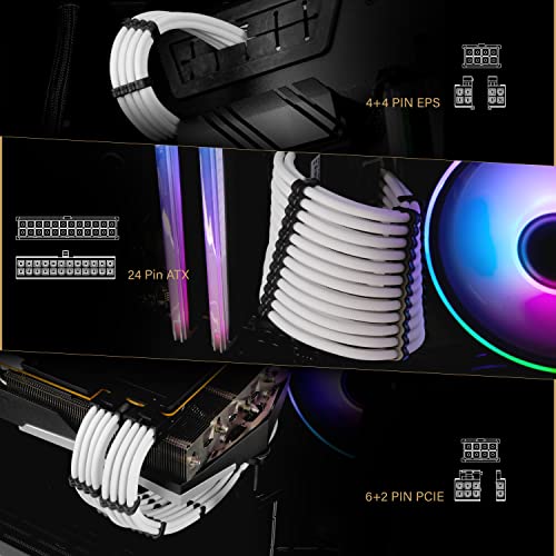 Snapklik.com : EZDIY-FAB PSU Extension Cable Sleeved Custom Mod PC ...