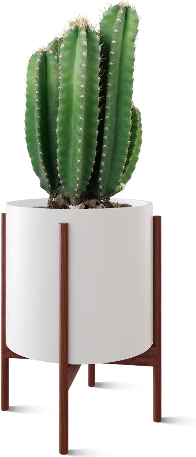 Amazon.com : OMYSA Planter with Stand - Mid Century Plant Pot with ...