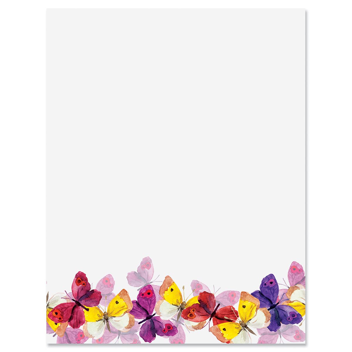 Butterfly Border Paper Printable Springtime Sky Border Papers | Paper