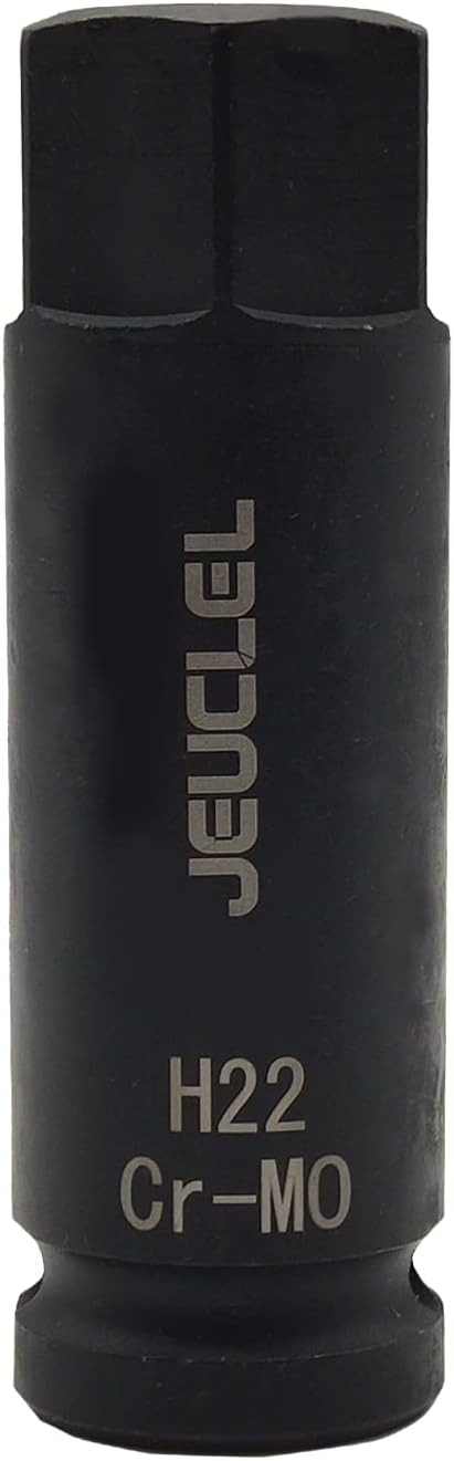 JEUCLEL 22mm Hex Impact Bit Socket, H22 1/2-Inch Impact Drive Allen ...