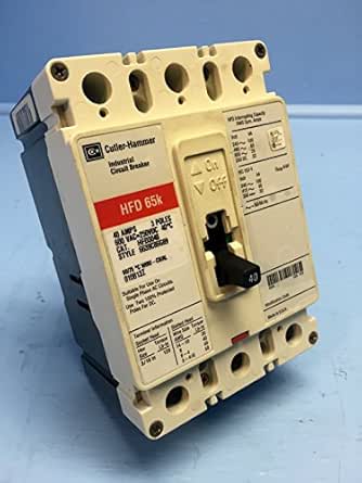 Cutler-Hammer HFD3040 6639C86G89 Circuit Breaker, 3-Pole, 40A, 600V ...