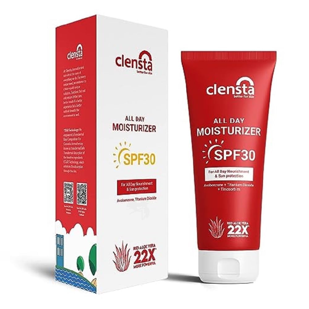 Clensta All day Moisturizer with SPF 30 |50 ml| With Avobenzone ...