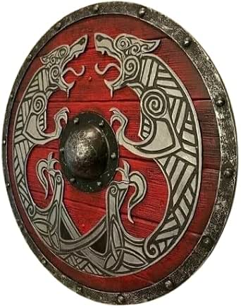 Amazon.com: Red & Black Animal Themed 24” Authentic Looking Viking ...