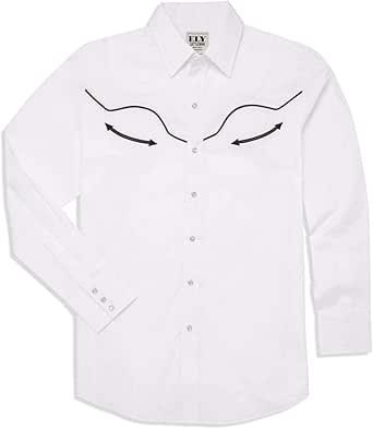 Amazon.com: Ely Cattleman Retro Solid Long Sleeve Shirt With Piping : Clothing, Shoes & Jewelry